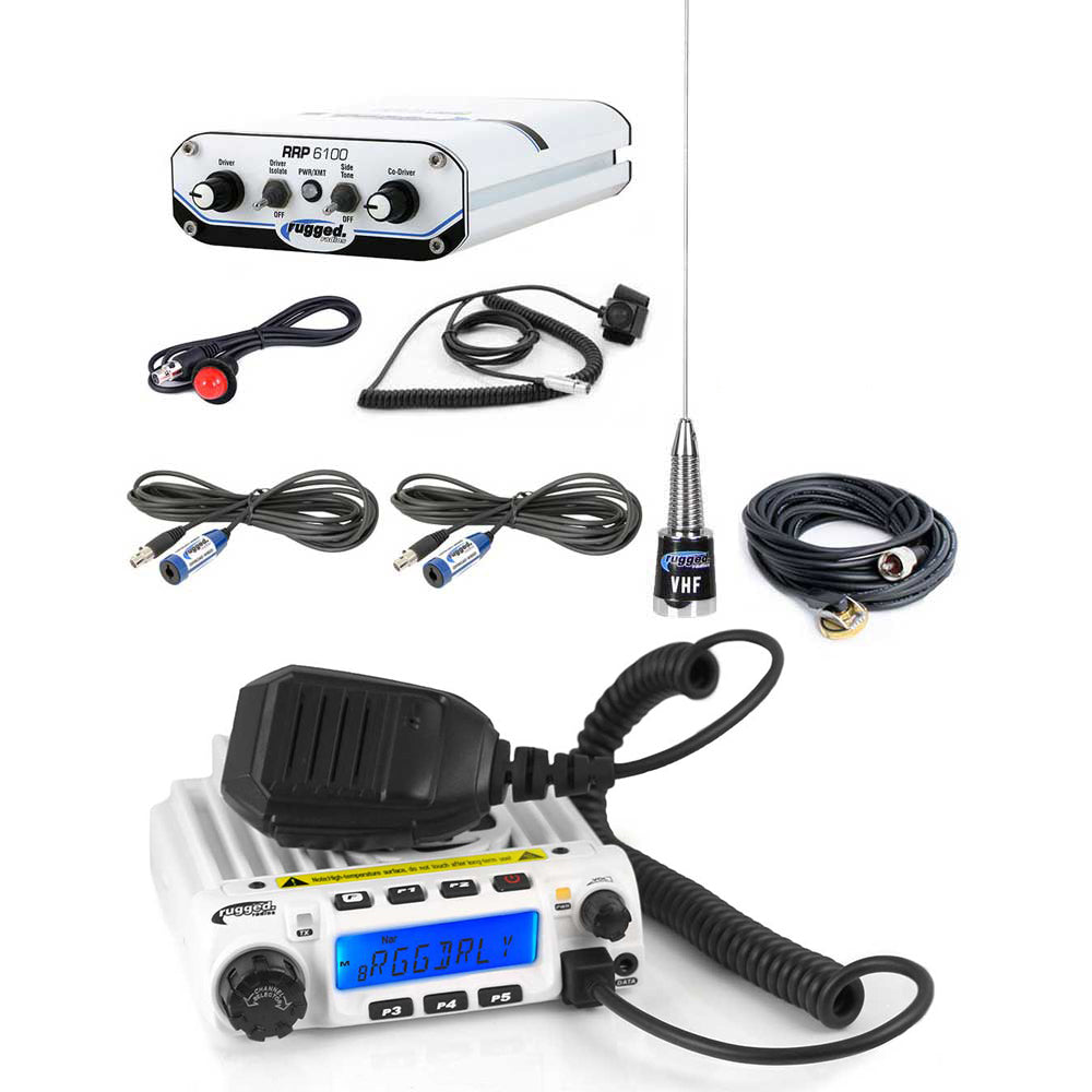 Rugged Radios RRP6100 2-Place Race System with 60-Watt Car-2-Car ...